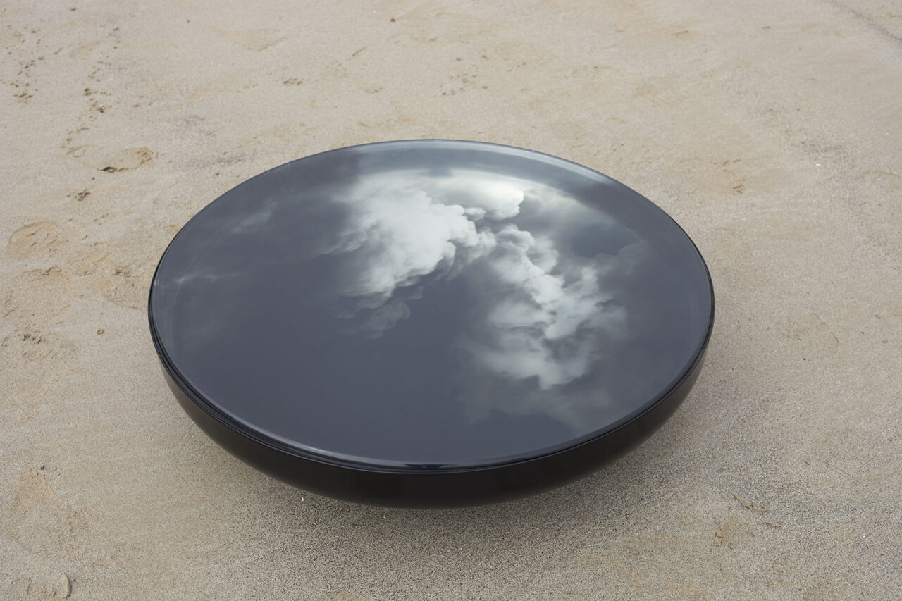 oracle coffee table stainless steel and printed glass black paint ...