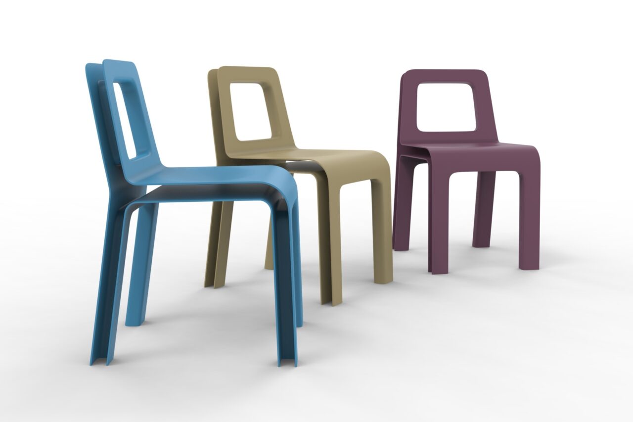 double-skinned injected ABS chair - Vidame Studio